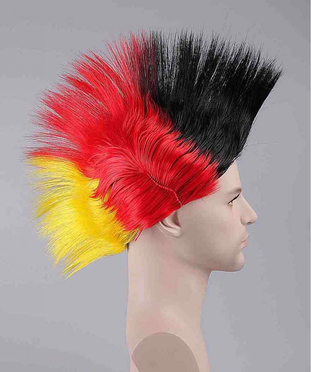 Black / Red Mohawk Wig