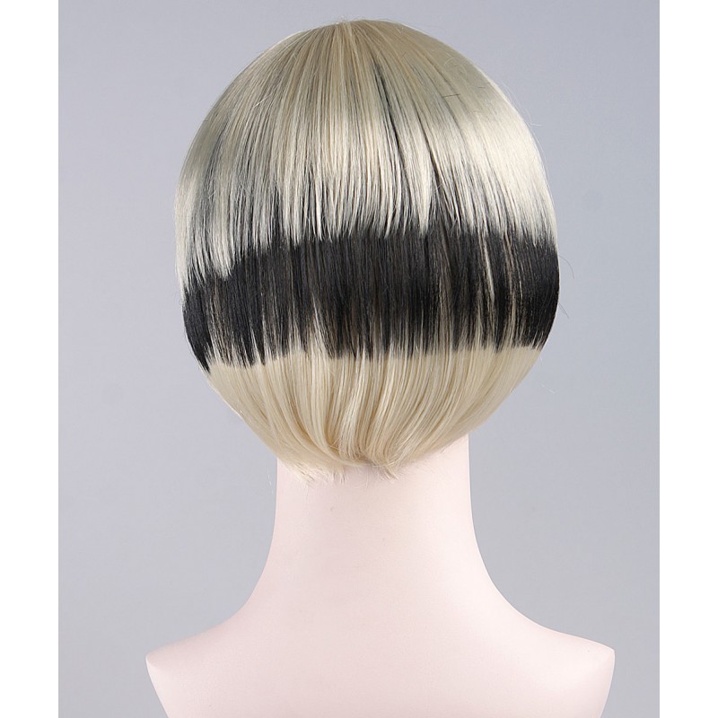 Black White Swing Bob Wig